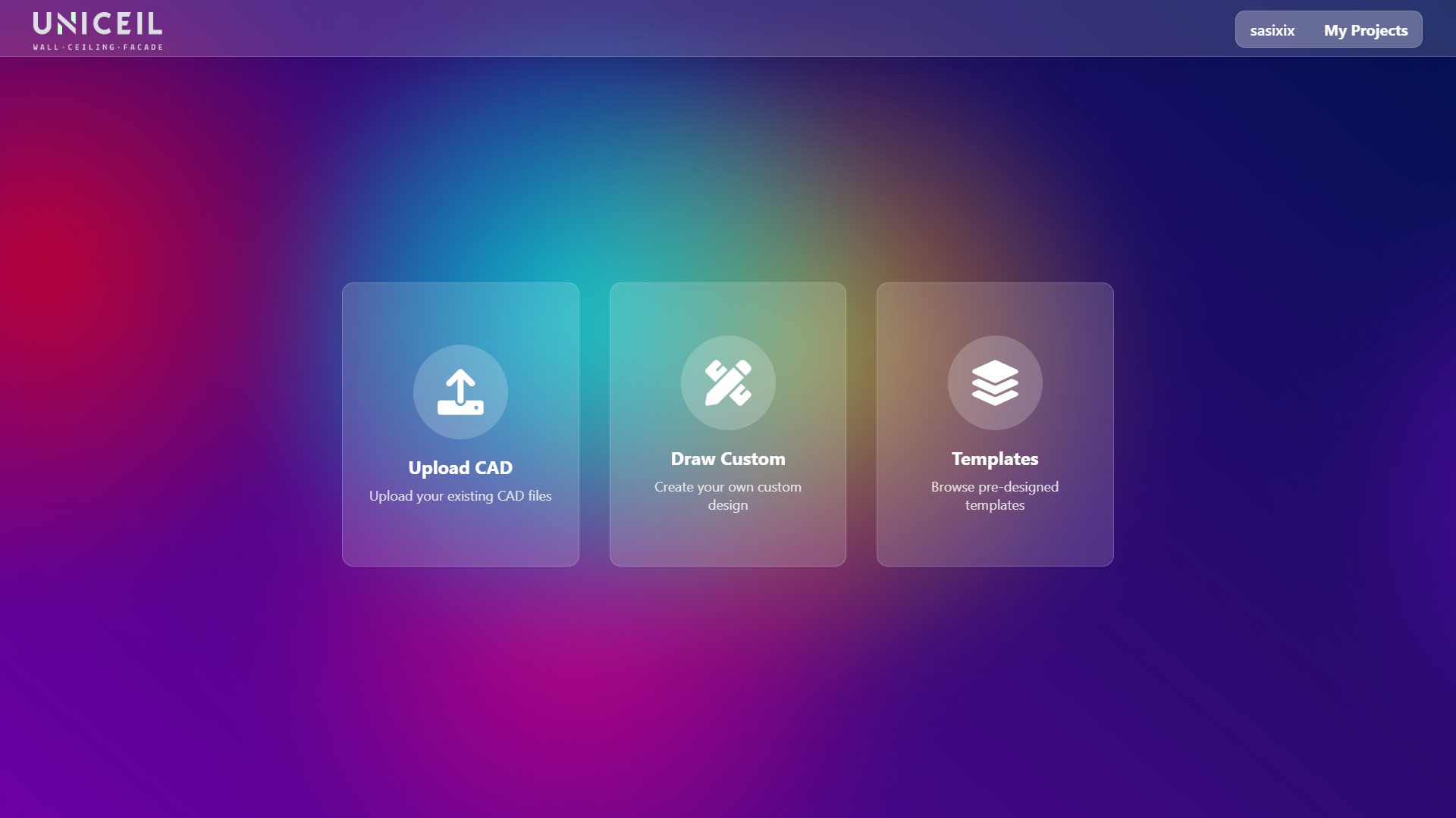 Uniceil Configurator - Infinite Dimensions